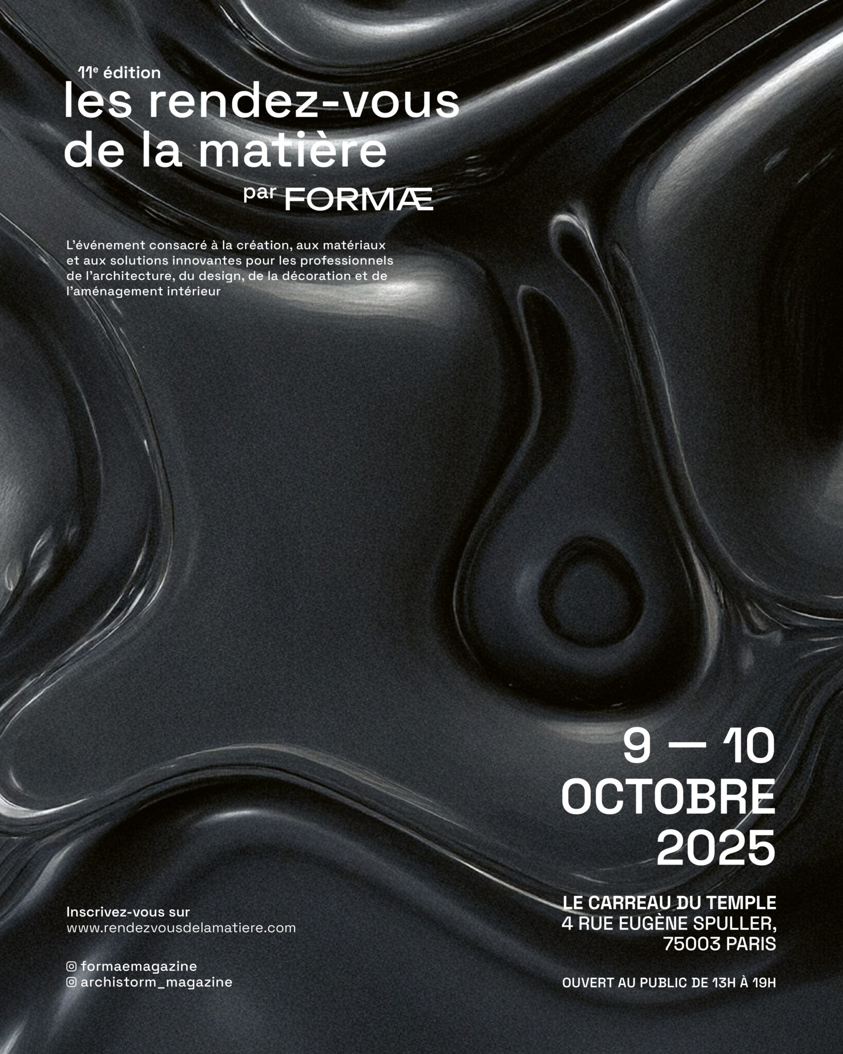 Rendez-vous de la Matière 9 et 10 Octobre 2025 - Par Formae